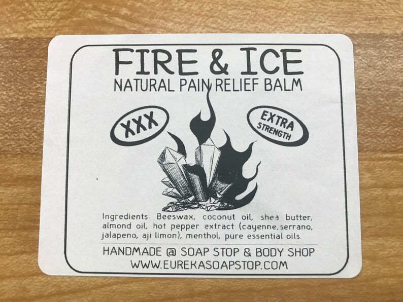 Fire & Ice Extra Strength Handmade Pain Relief Balm 4 Oz Balm Stick - Etsy