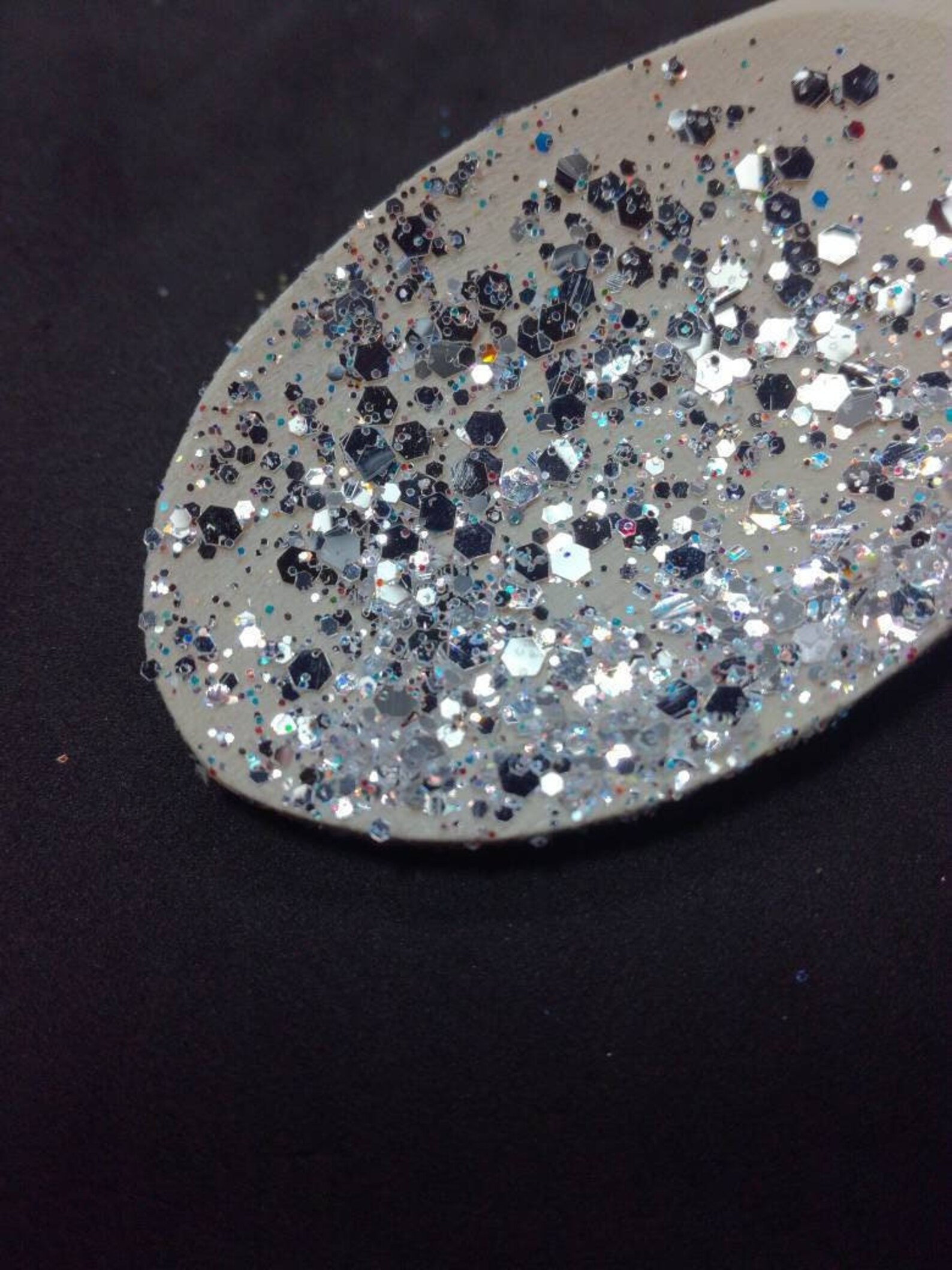 Hexagonal Glitter Silver Mirror Effect Mercury - Etsy