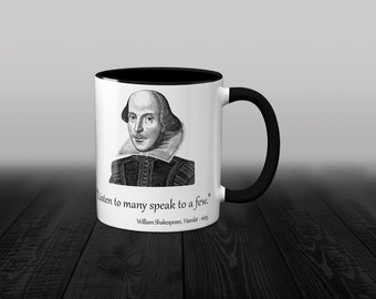William Shakespeare Mug. Coffee Mug With Two Shakespeare's - Etsy