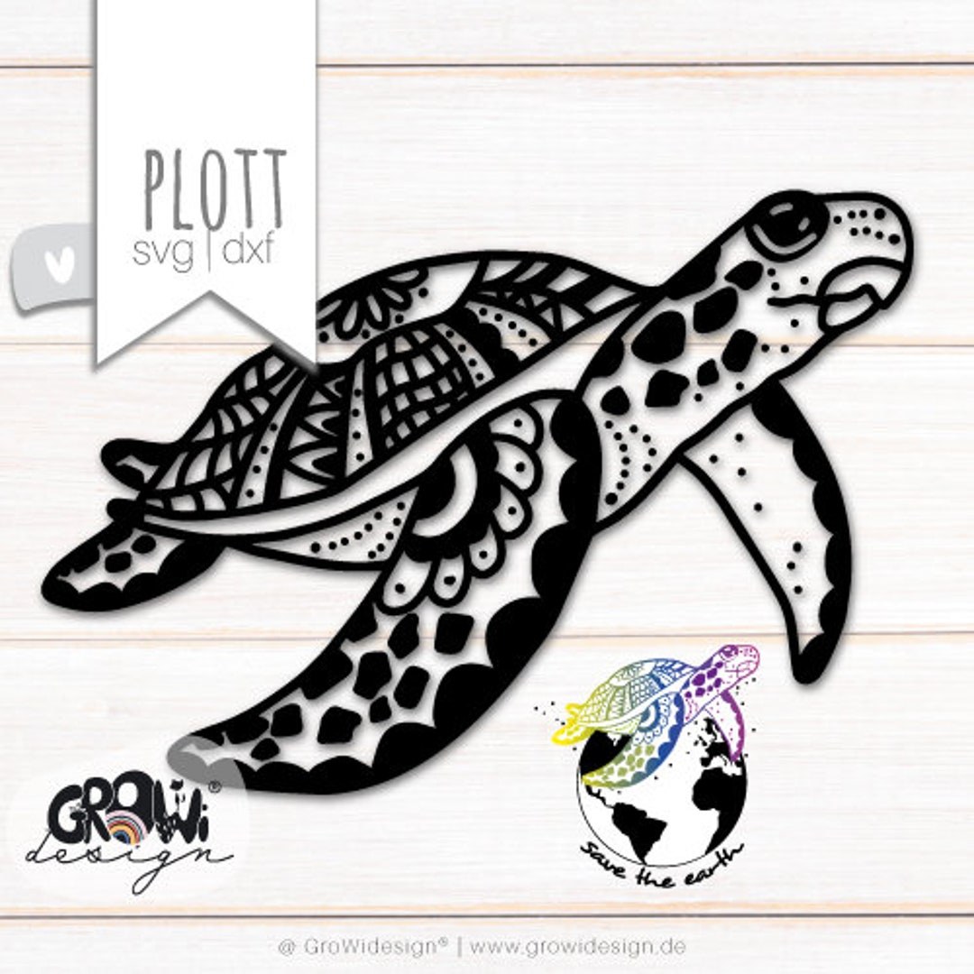 Mandala Turtle Svg Plotter File - Etsy