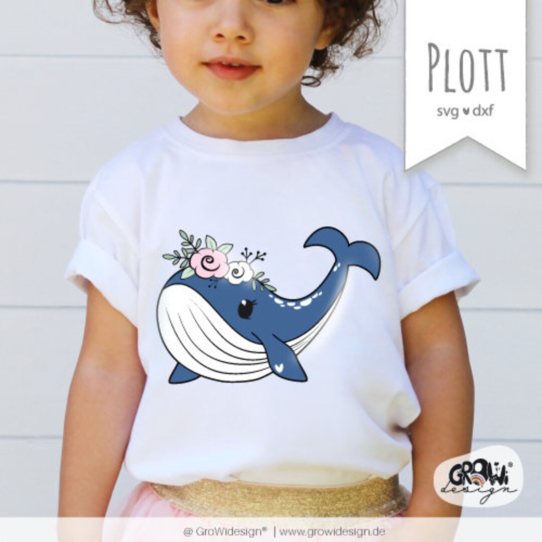 Plotterdatei Wal Blumen svg dxf - Etsy.de