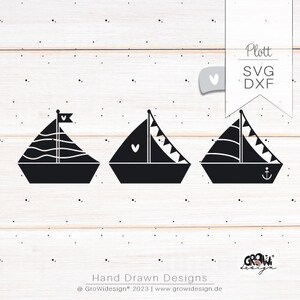 Plotter File Sailboat Svg Dxf - Etsy