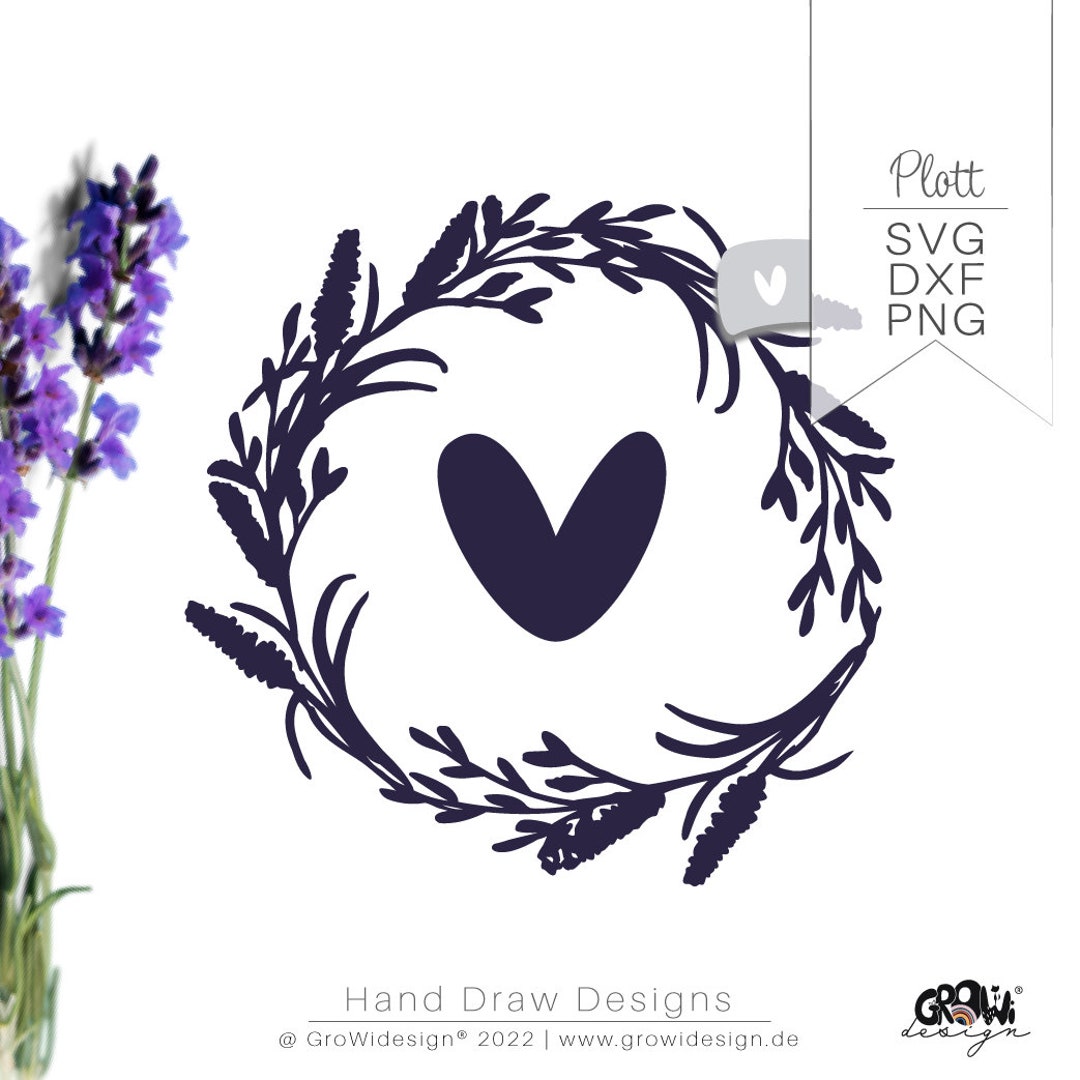 Lavender Svg Dxf Plotter File - Etsy