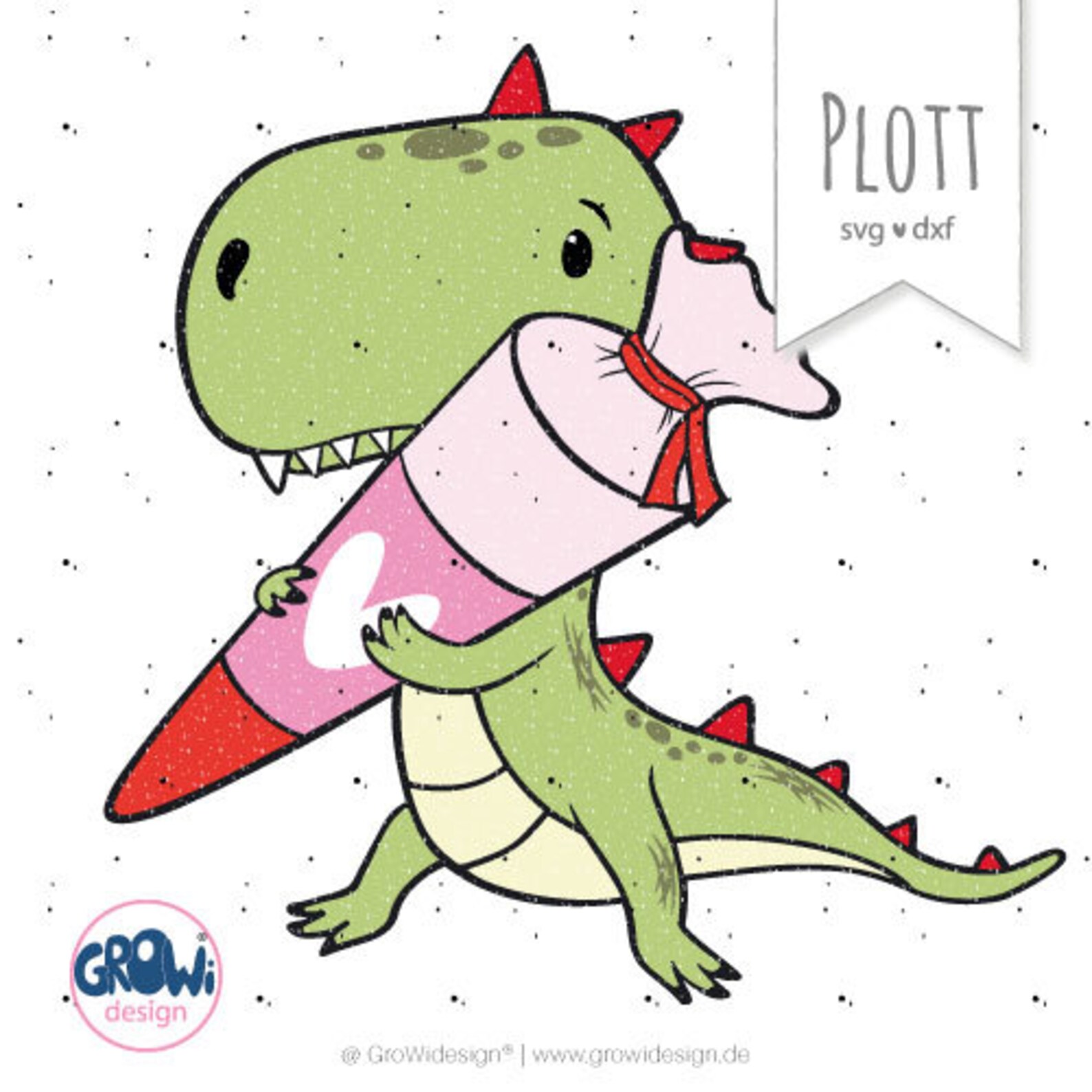 Plotterdatei DINO Schule - Etsy