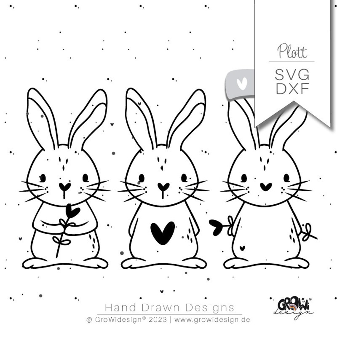 Plotter File Bunny Gang Easter Bunny Svg Dxf - Etsy