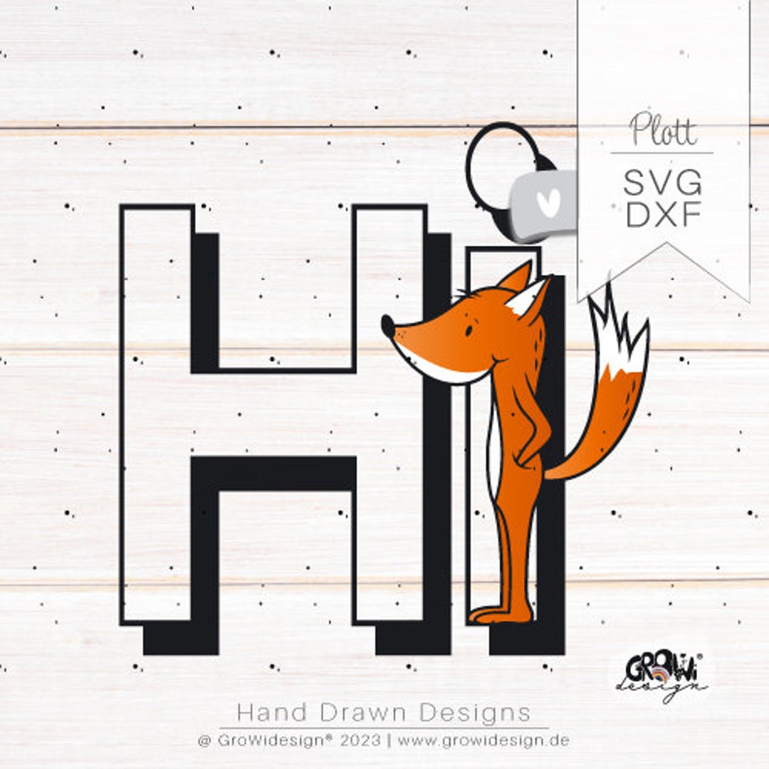 Plotterdatei Fuchs Waldtier cool svg dxf - Etsy.de