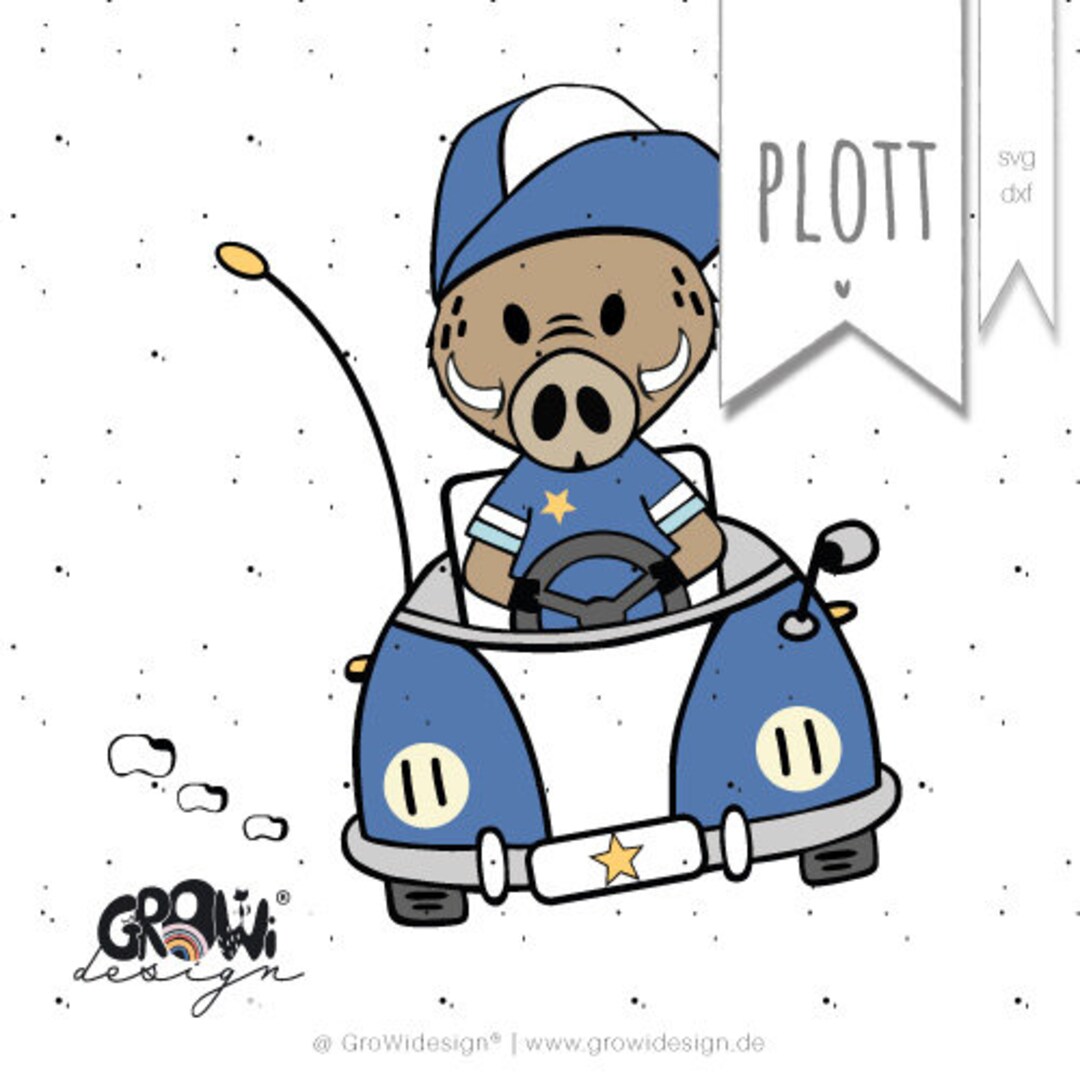 Plotter File Wild Boar Car Svg Dxf - Etsy
