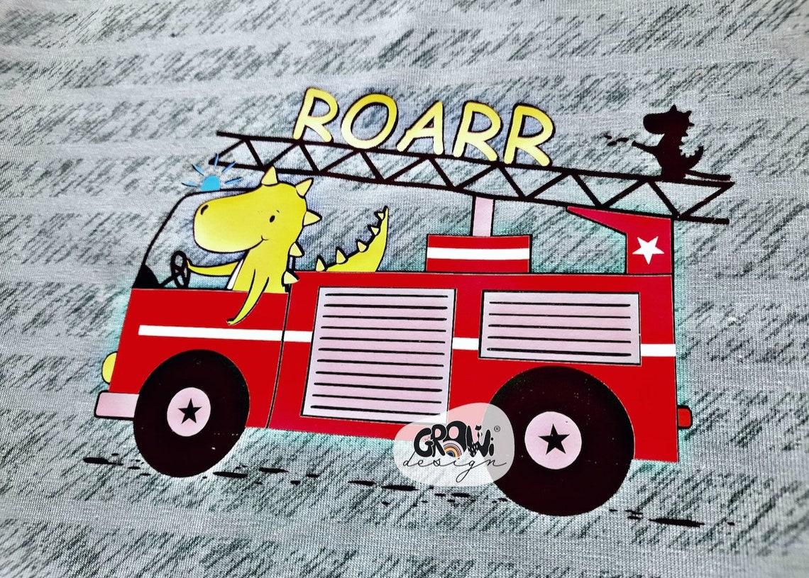 Plotterdatei Feuerwehr DINO - svg, dxf - Etsy.de