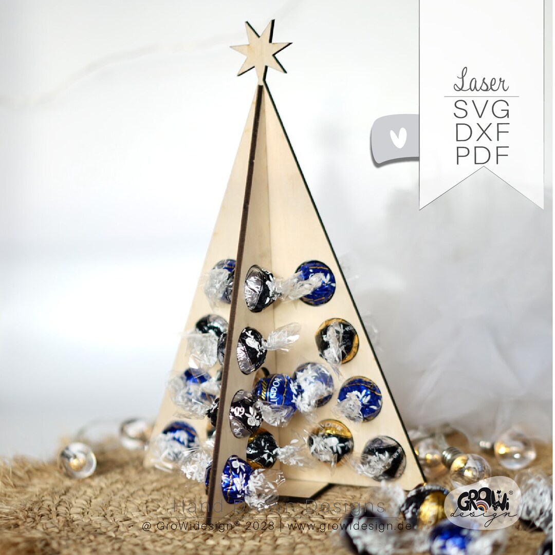 Advent Calendar Christmas Tree Laser File Lindt Nespresso Svg - Etsy