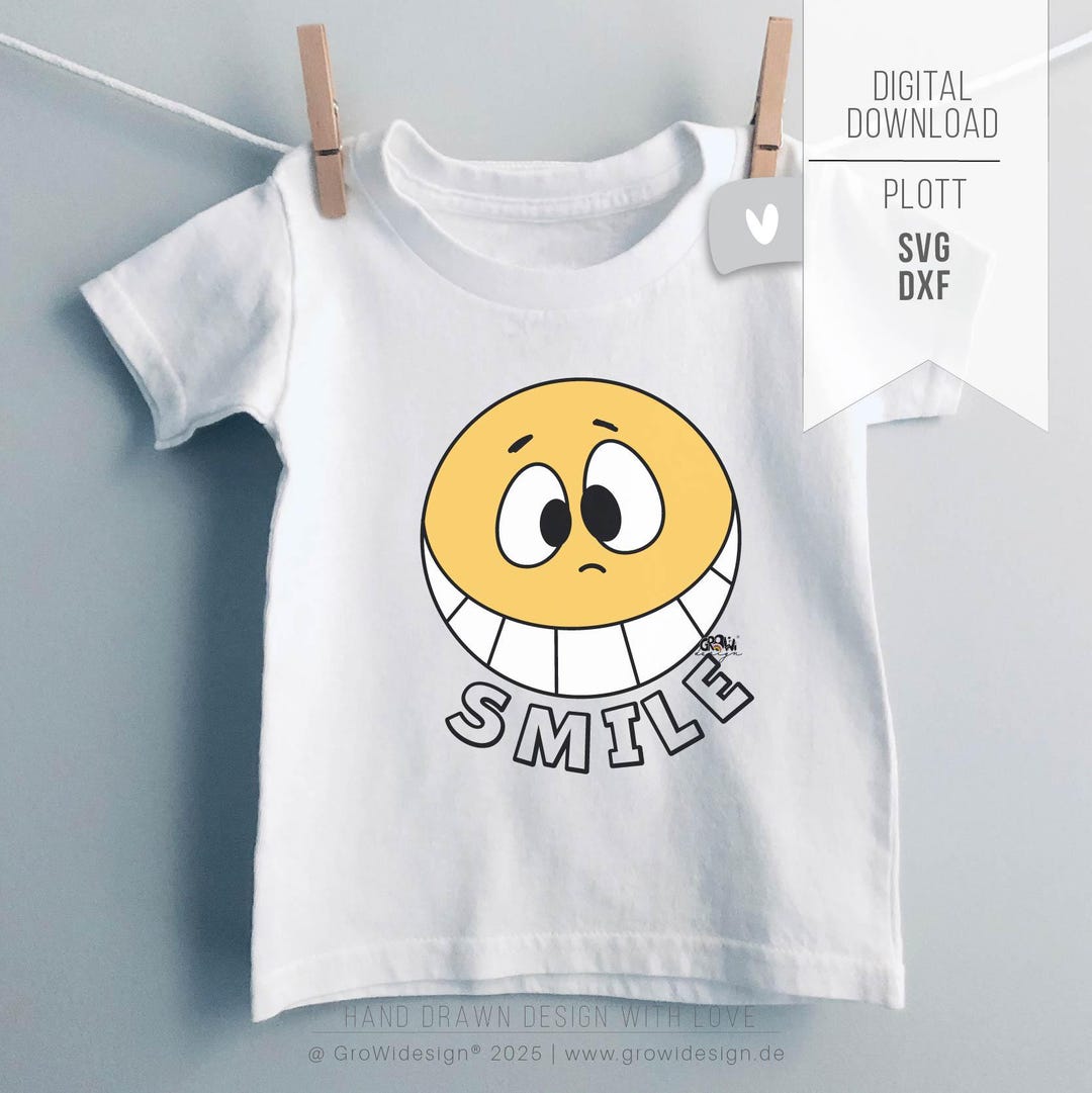 Plotter File Smile SMILEY Svg - Funny Emoji - Etsy