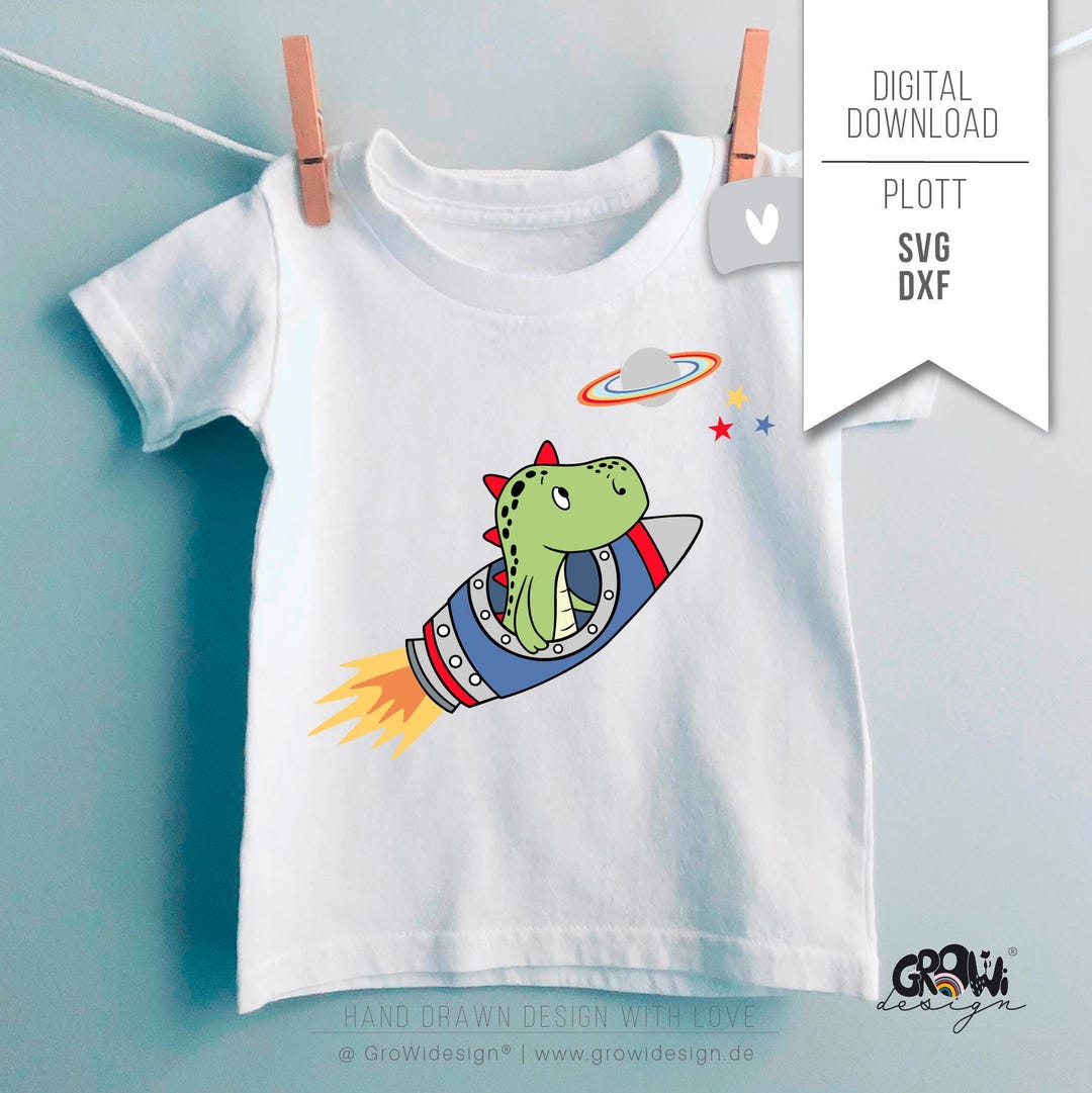 Plotter File DINO Rocket Space SVG Dxf - GW263 - Etsy UK