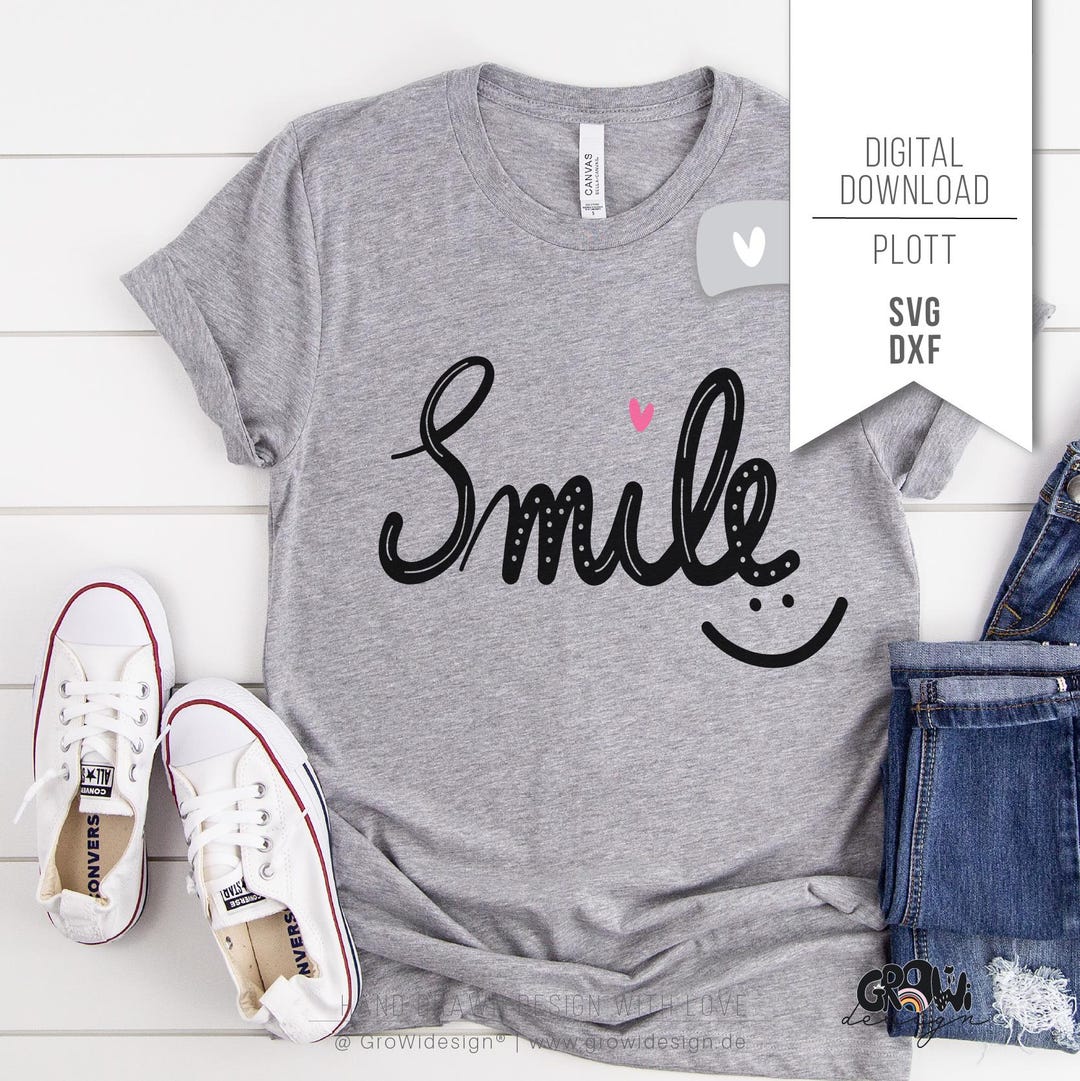 Plotterdatei SMILE Statement Spruch svg - Etsy.de