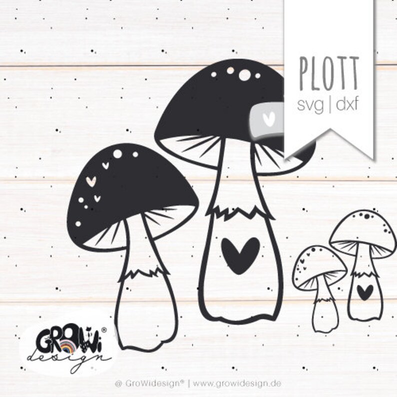 Plotterdatei Herbst Pilze svg dxf - Etsy.de