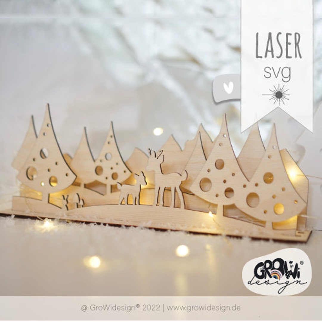 Forest Landscape Laser File Lasercut SVG - Etsy