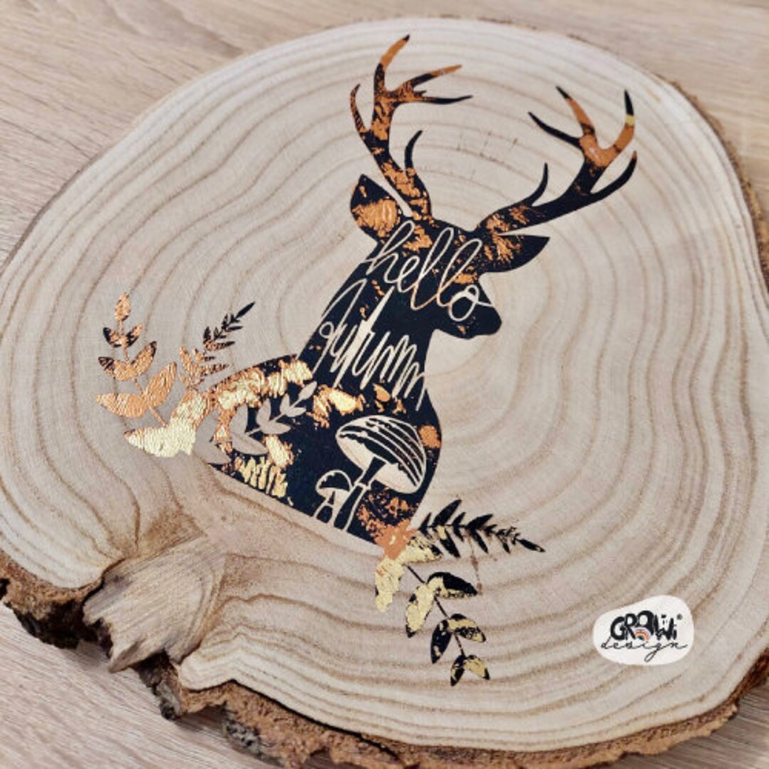 Deer Autumn Hello Svg Dxf Plotter File - Etsy