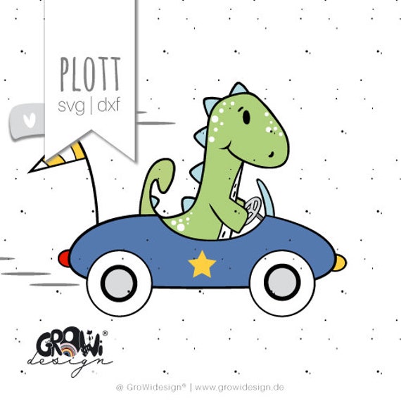 Plotterdatei Dino Auto svg dxf - Etsy.de
