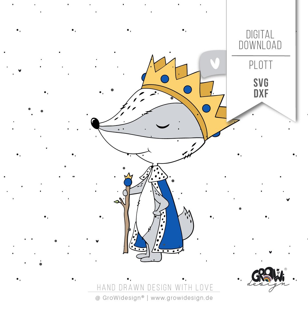 Plotter File FOREST ANIMAL King SVG - Cutting File Child Birthday ...