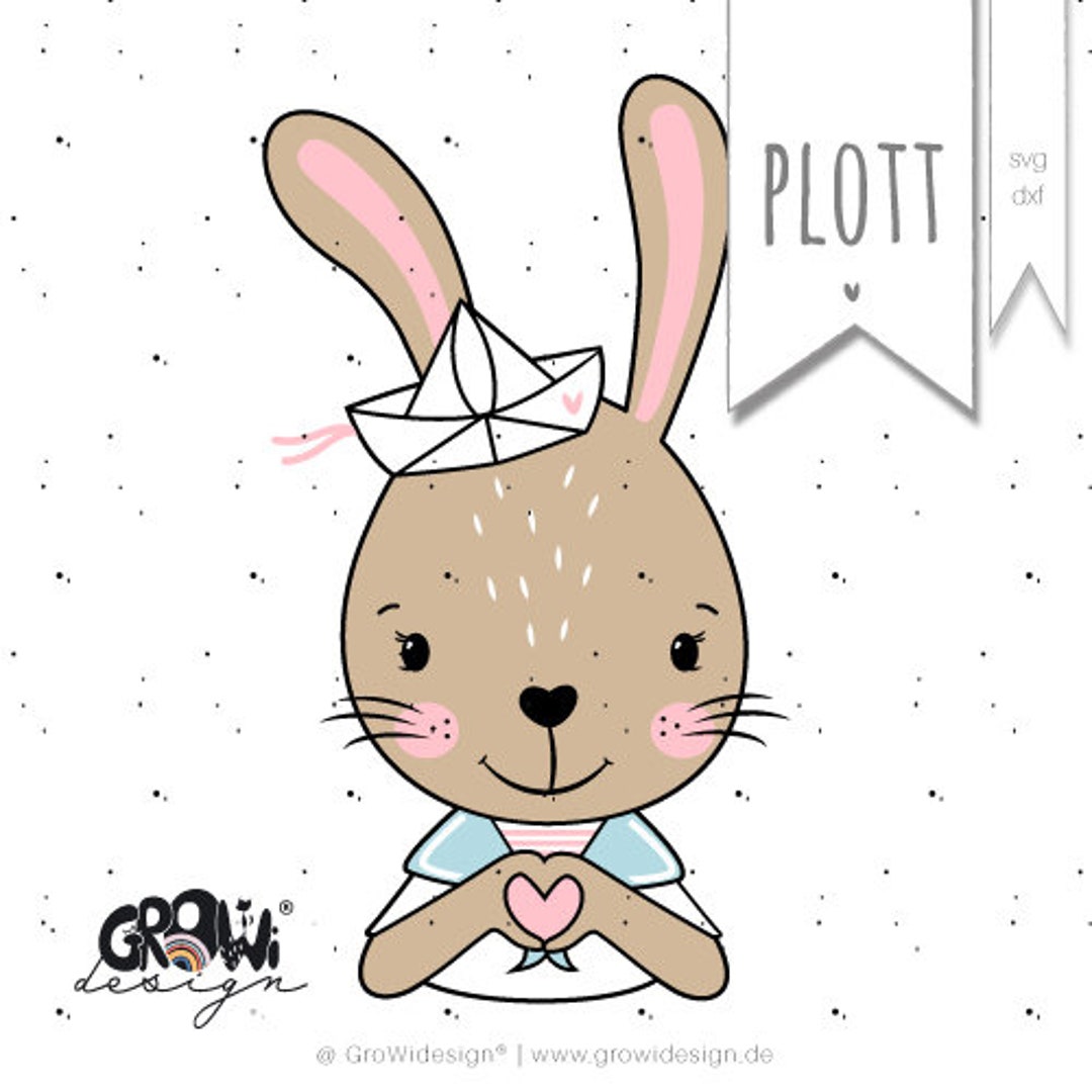 Plotter File Rabbit Sailor Svg - Etsy