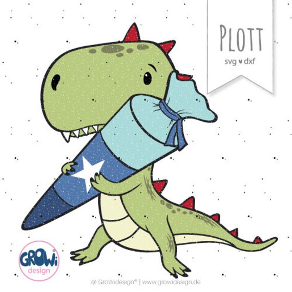 Plotterdatei DINO Schule Stern - Etsy.de
