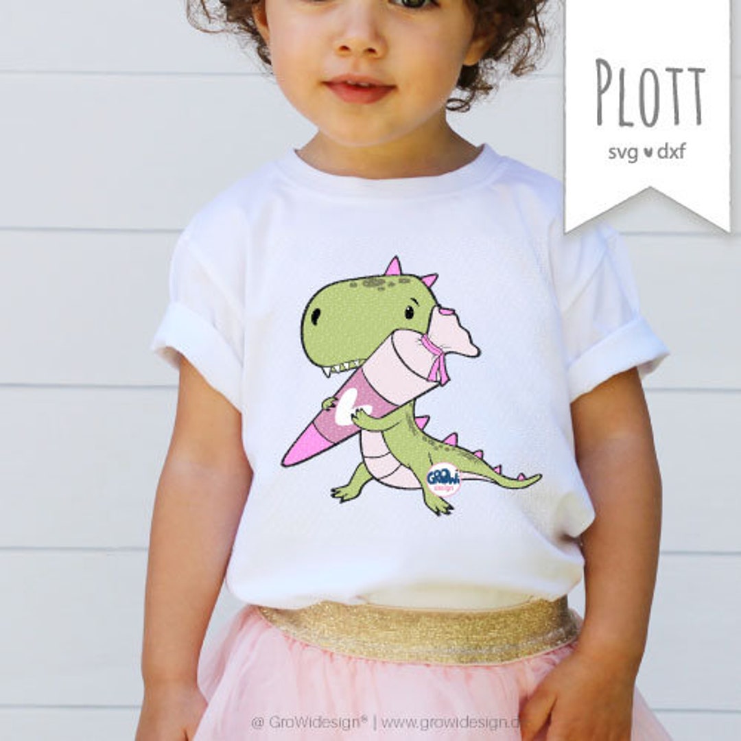 Plotterdatei DINO Schule - Etsy.de