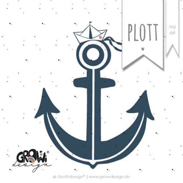 Plotter File Anchor Ship Svg - Etsy