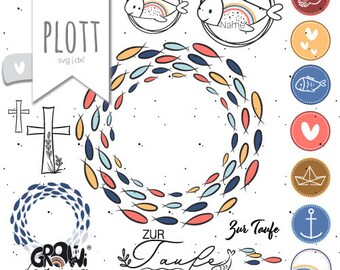 Taufe Kommunion Plotterdateien SVG DXF PNG Erstkommunion Kranz Plotterdatei Plotten Plotter ...