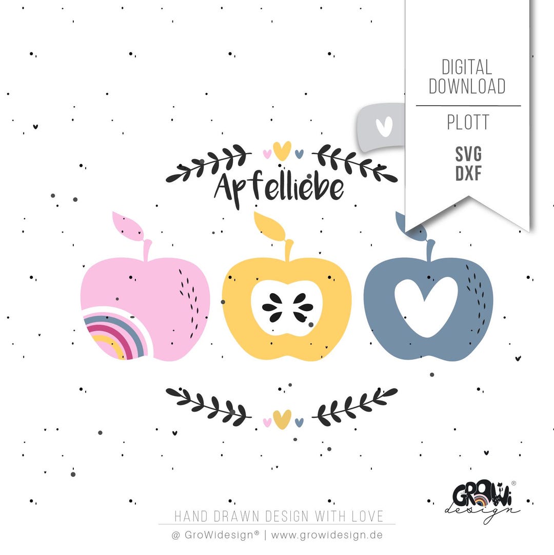 Plotter File APPLE Rainbow SVG Fruits Fruit - Etsy UK