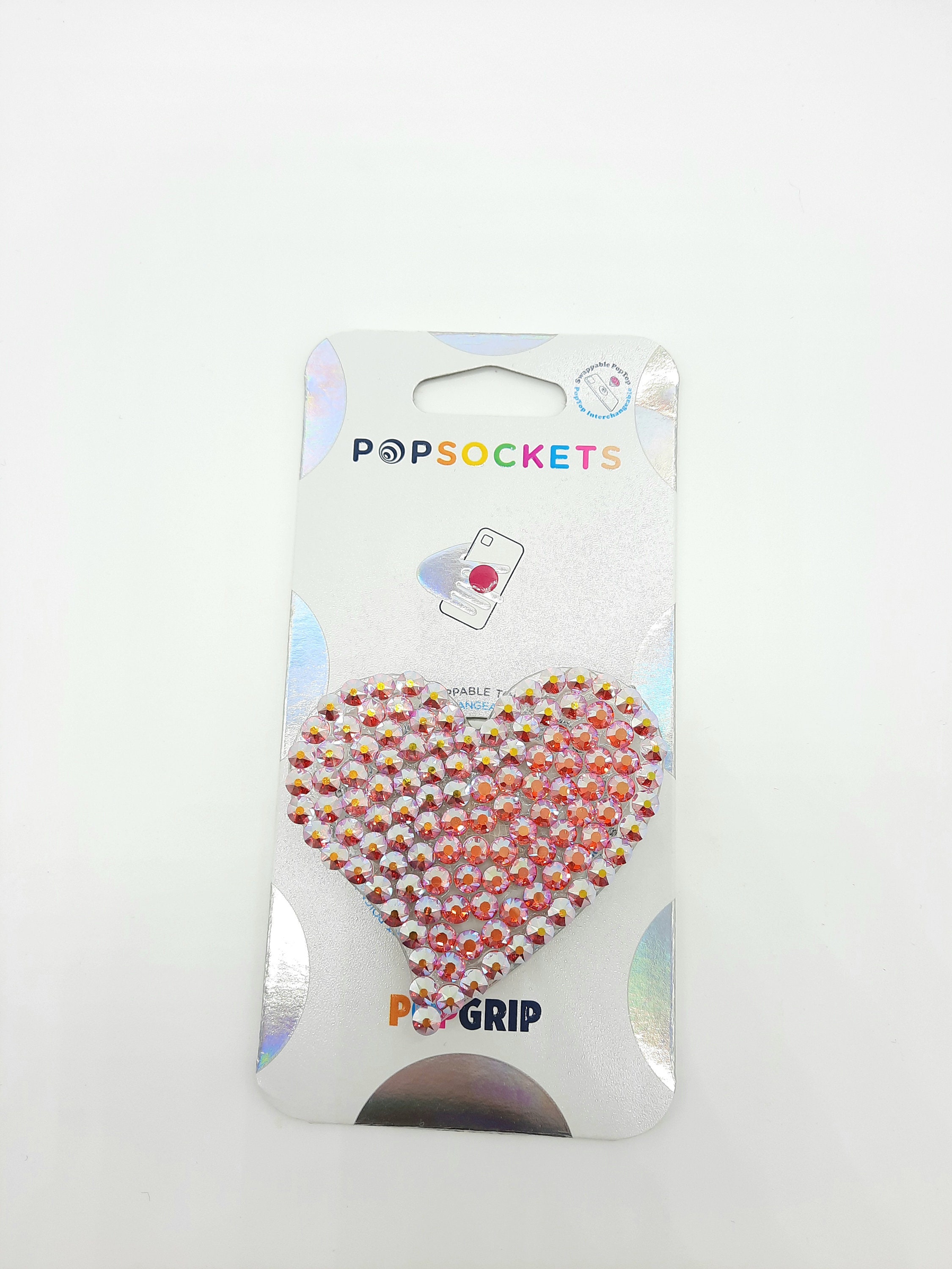 Swarovski Bling Pinky Red Heart Popsocket Made With Swarovski Crystals ...