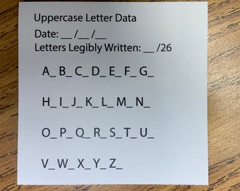 Sticky Note for Taking Handwriting Data OT and Special Ed - Etsy