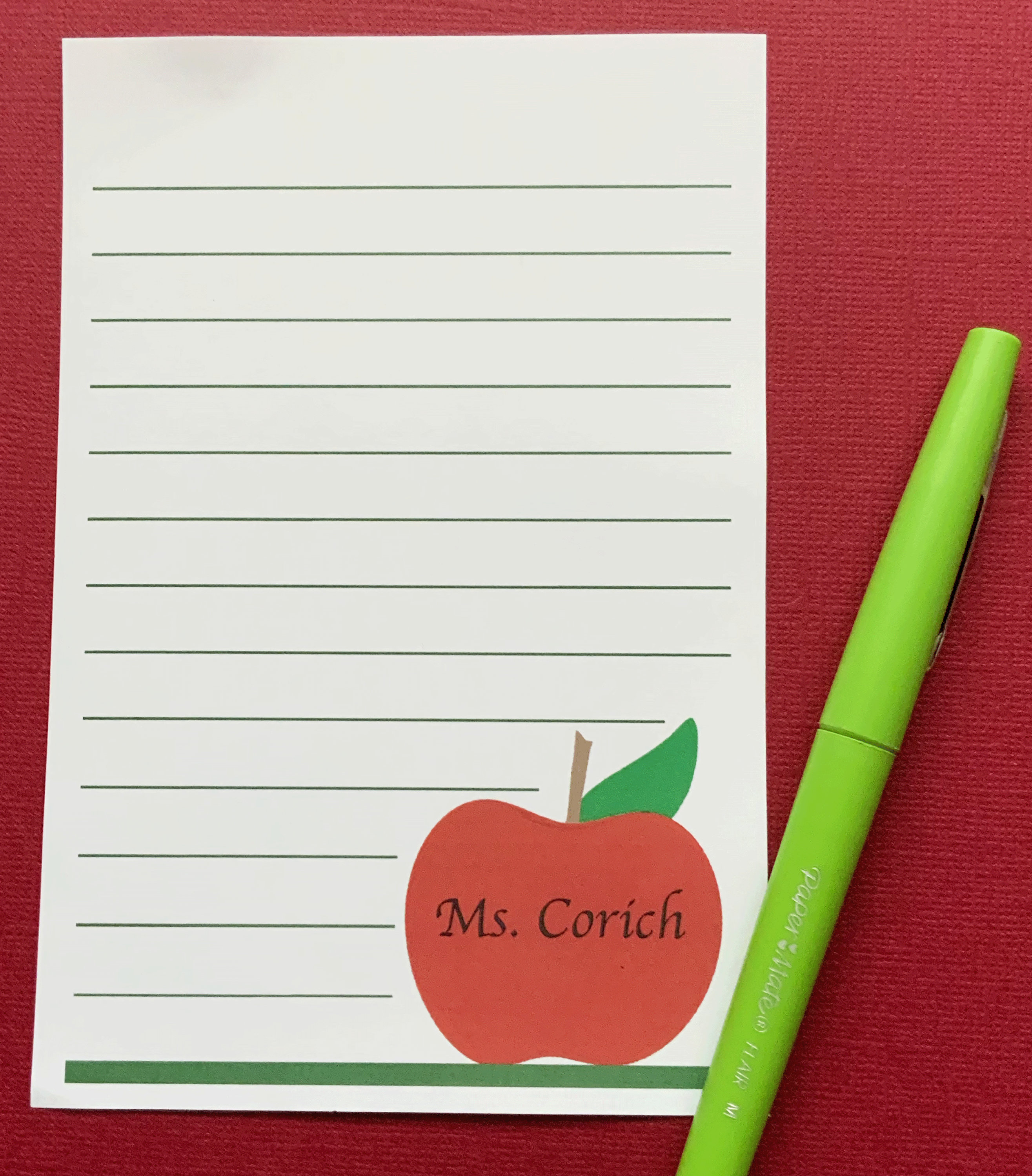 Customizable 4x6 Notepad for Educators-50 Sheets per Pad - Etsy