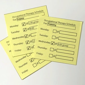Printable Sticky Notes - Digital Download- OT Schedule Reminder - Etsy