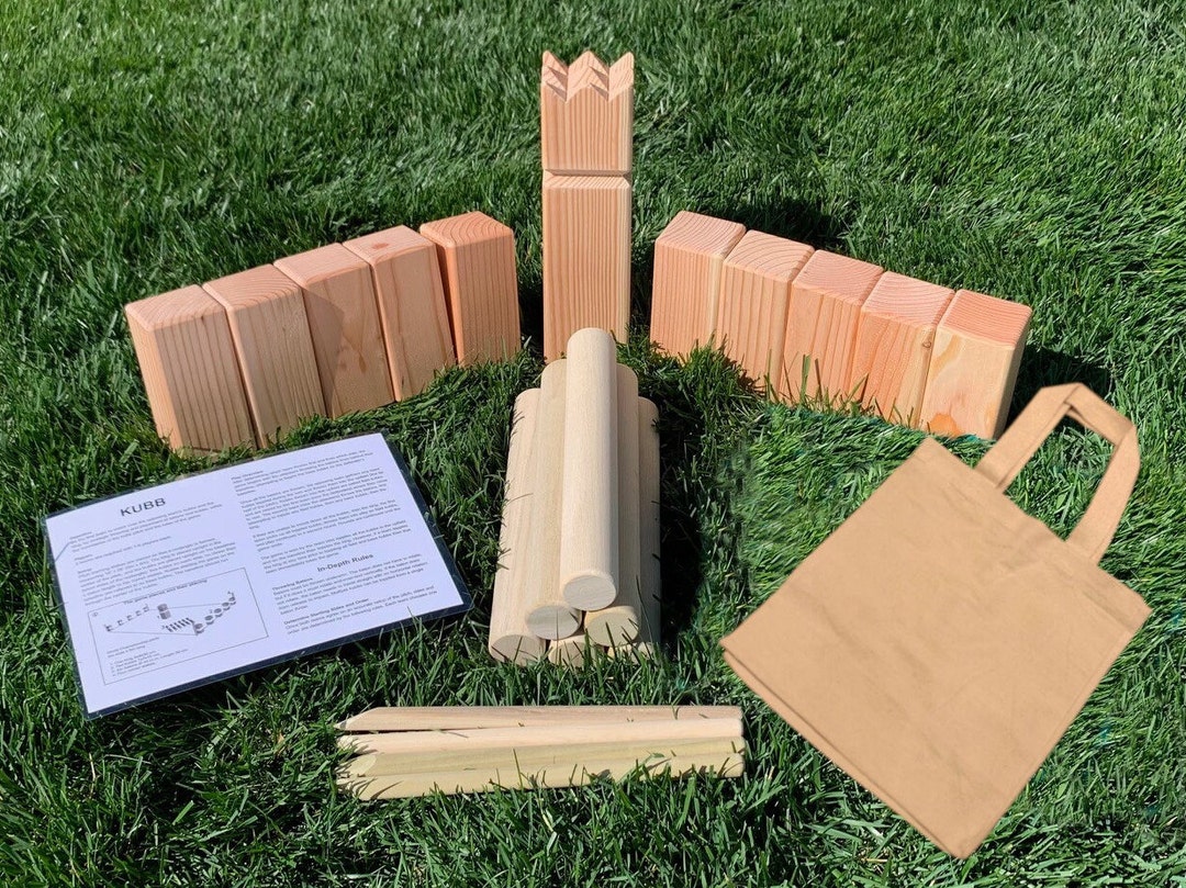 Kubb Full Size Handmade Great Family Gift - Etsy