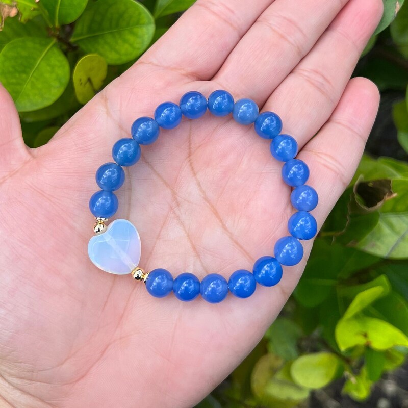 Blue Beads Bracelet - Etsy