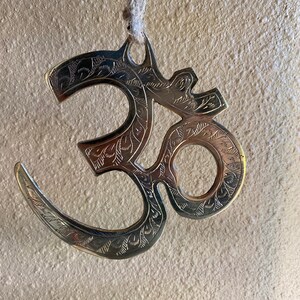 6” OM Symbol Metal Brass • Wall Art Decor•yoga Decor Gift •wall Hanging ...