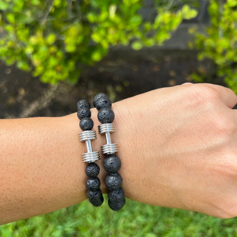 Gym Dumbell Bracelet - Etsy