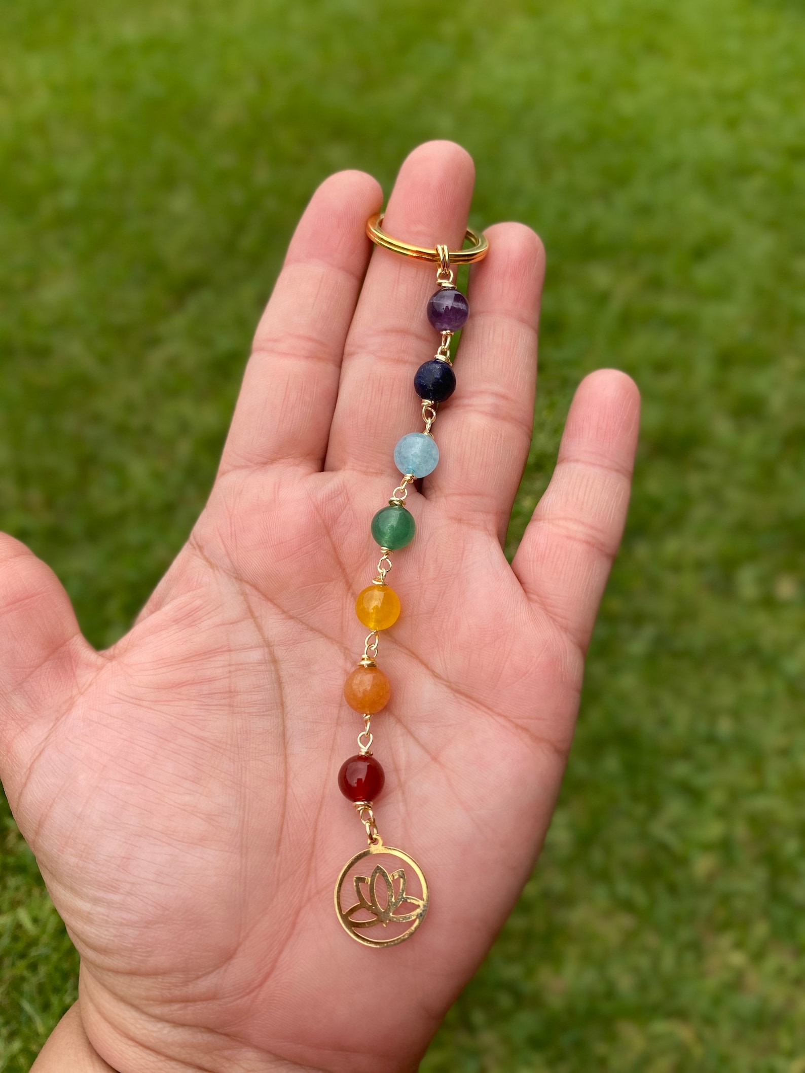 Chakras Keychain Wire Wrapped Keychain 7 Chakras | Etsy