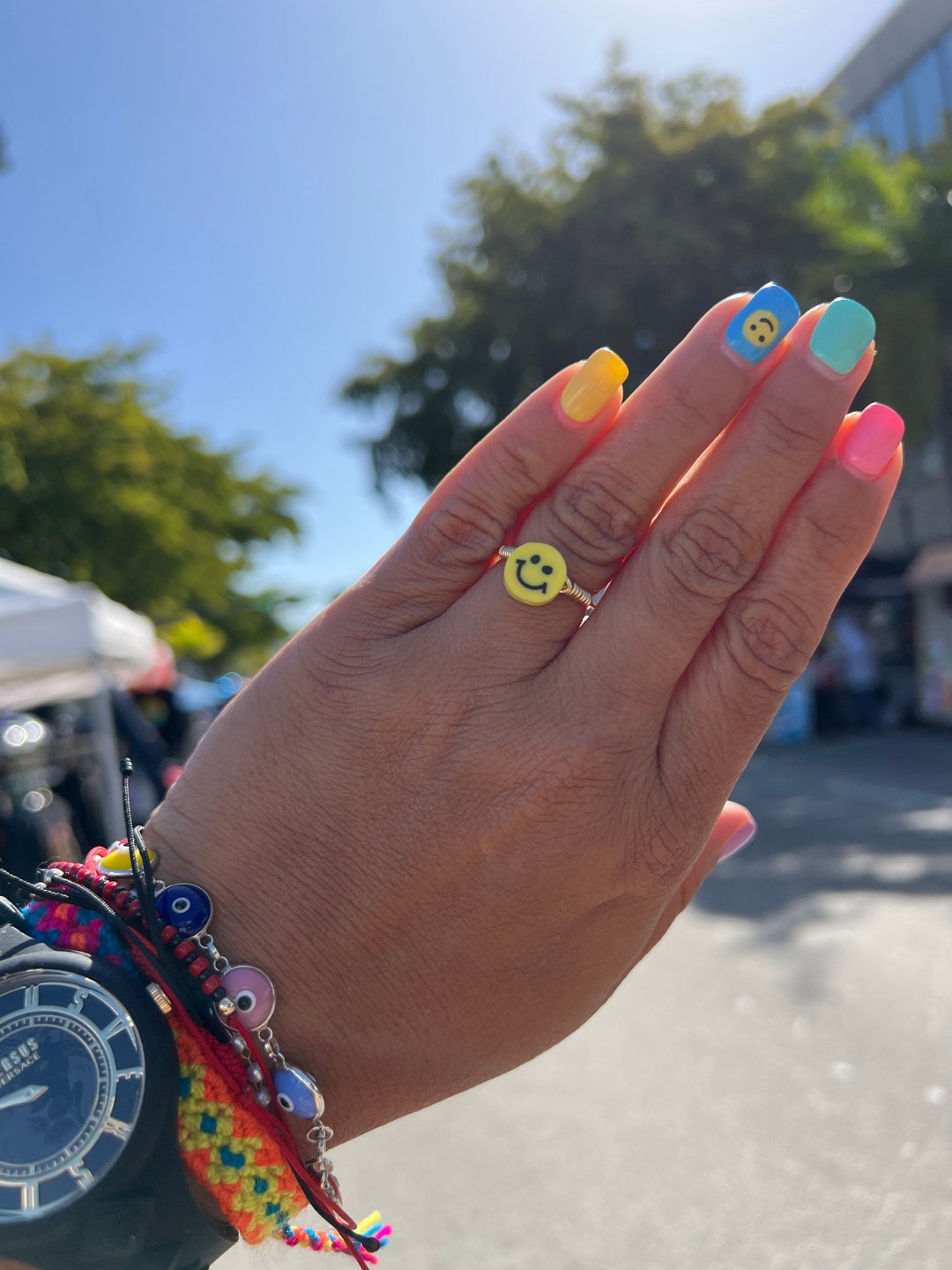 Happy Face Ring - Wire Ring - Smiling Face Ring - Handmade Ring -cool ...
