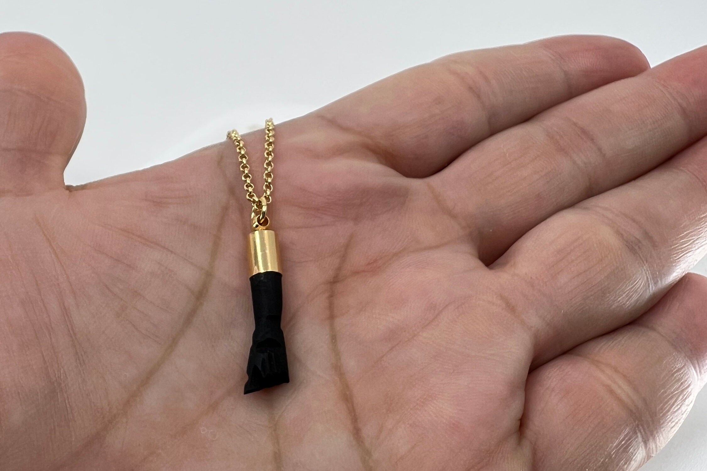 Genuine Azabache Necklace: Handmade Gold Filled Fist Amulet - Etsy