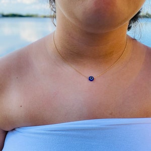 Evil Eye Necklace • Blue Eye • Red Eye • Gold Filled Chain •evil Eye ...