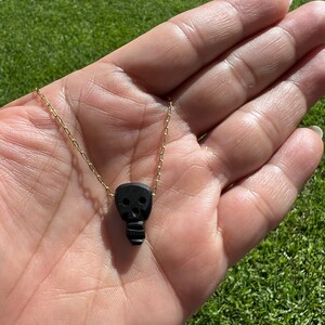 Moon Azabache Necklace • Wingsgenuine Azabache Stone• 18K Gold Filled ...