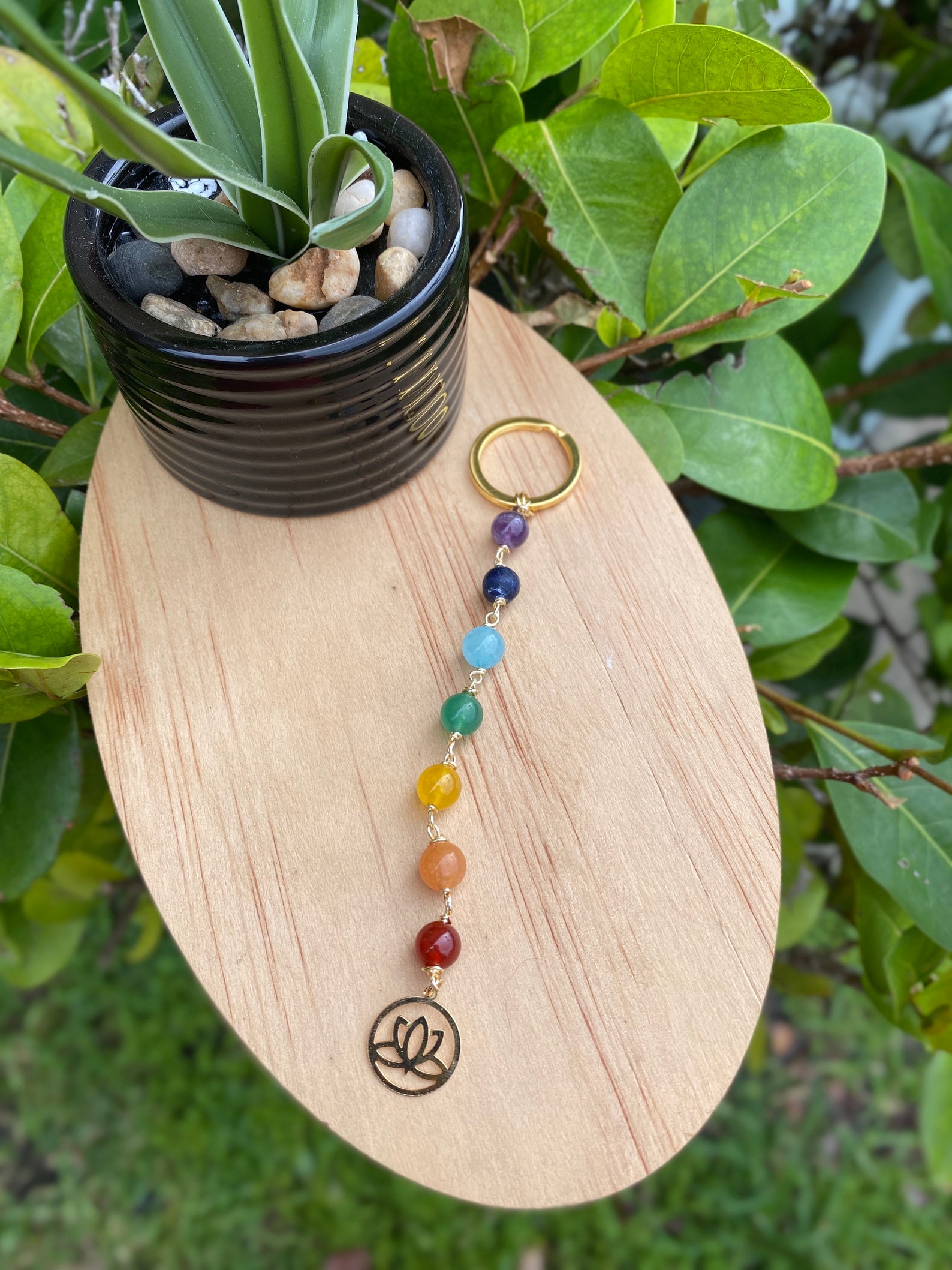 Chakras Keychain Wire Wrapped Keychain 7 Chakras | Etsy