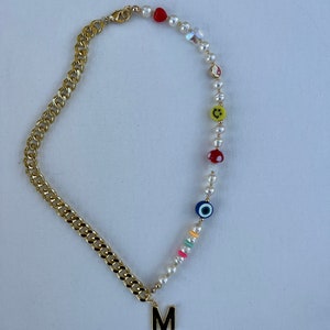 Pearl Necklace • Bad Bunny Necklace• Personalized Necklace • Genuine ...