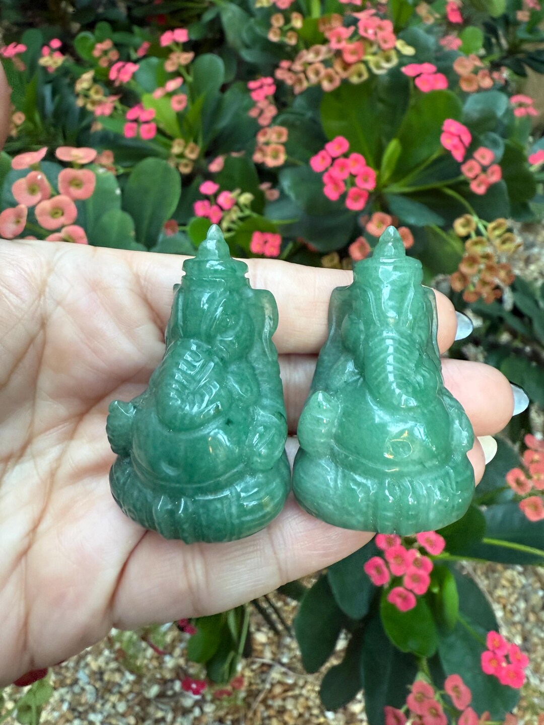 Aventurine Ganesha Warrior Carving for Protection • Wisdom •hand-carved ...