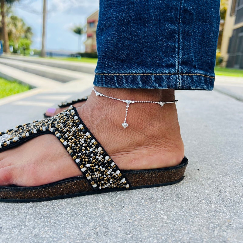 Heart Anklet - Etsy