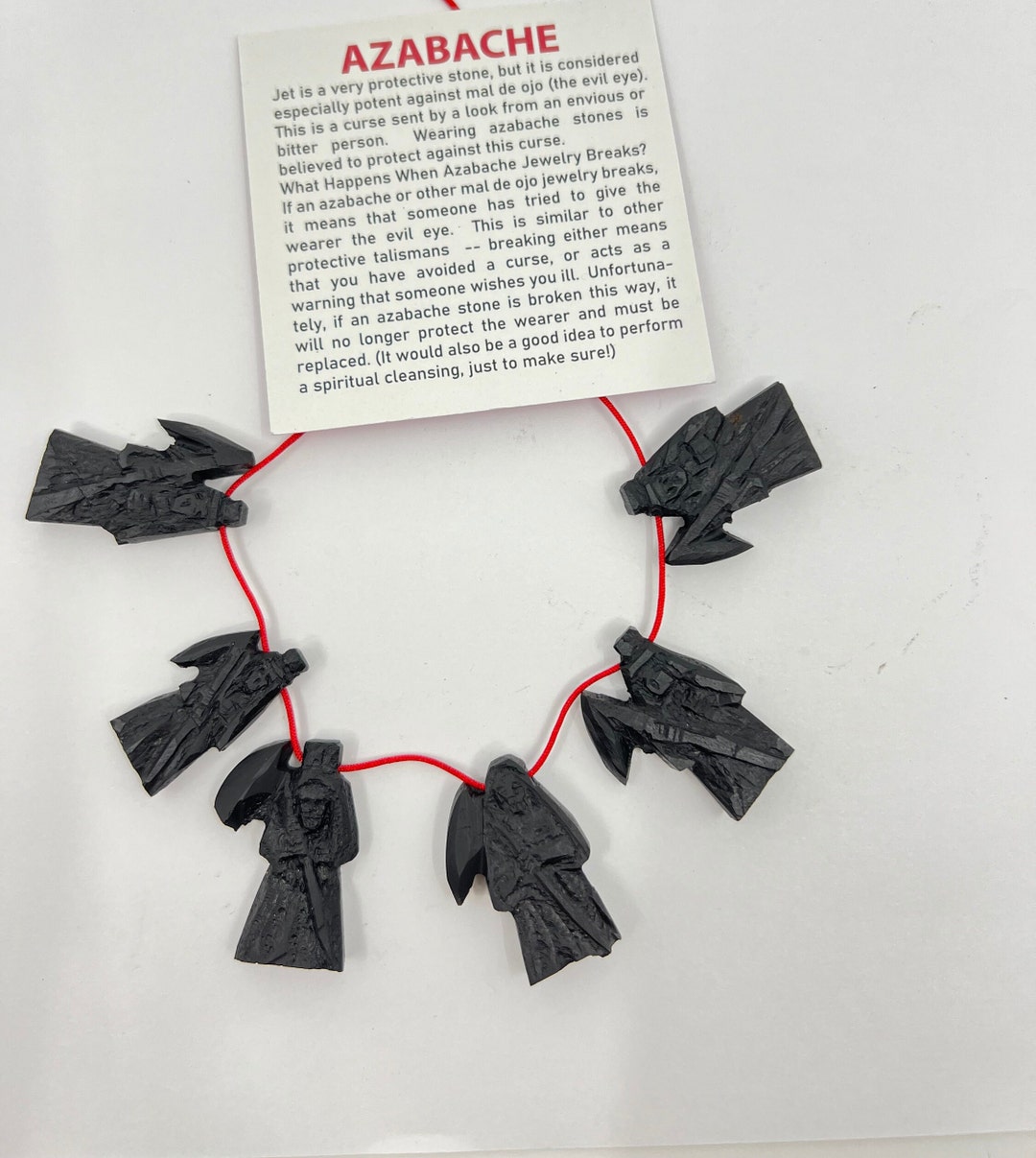 Santa Muerte Charms Pendant• Genuine Azabache •azabache Beads • Grim ...