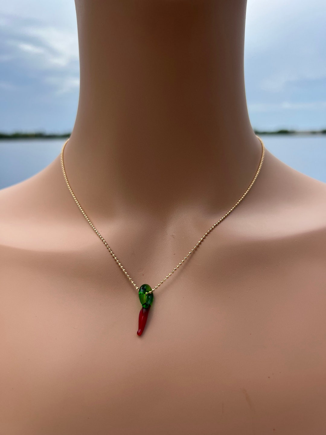 Red Cornicello Pendant: Italian Horn Good Luck Necklace - Etsy