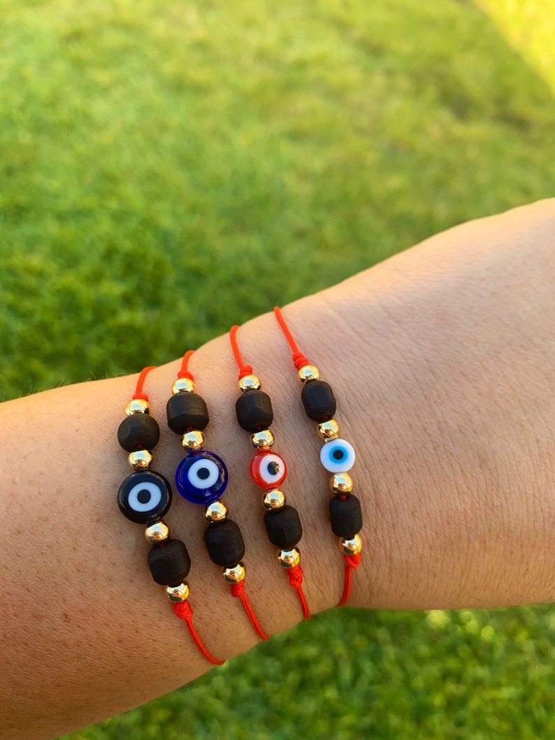 Adjustable Azabache and Evil Eye Bracelet Protection Jewelry - Etsy
