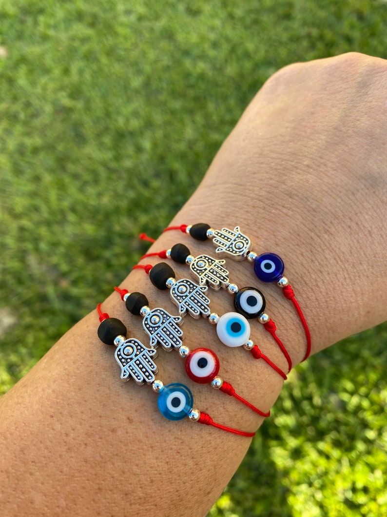 Hamsa Red String Bracelet: Azabache & Evil Eye Protection - Etsy