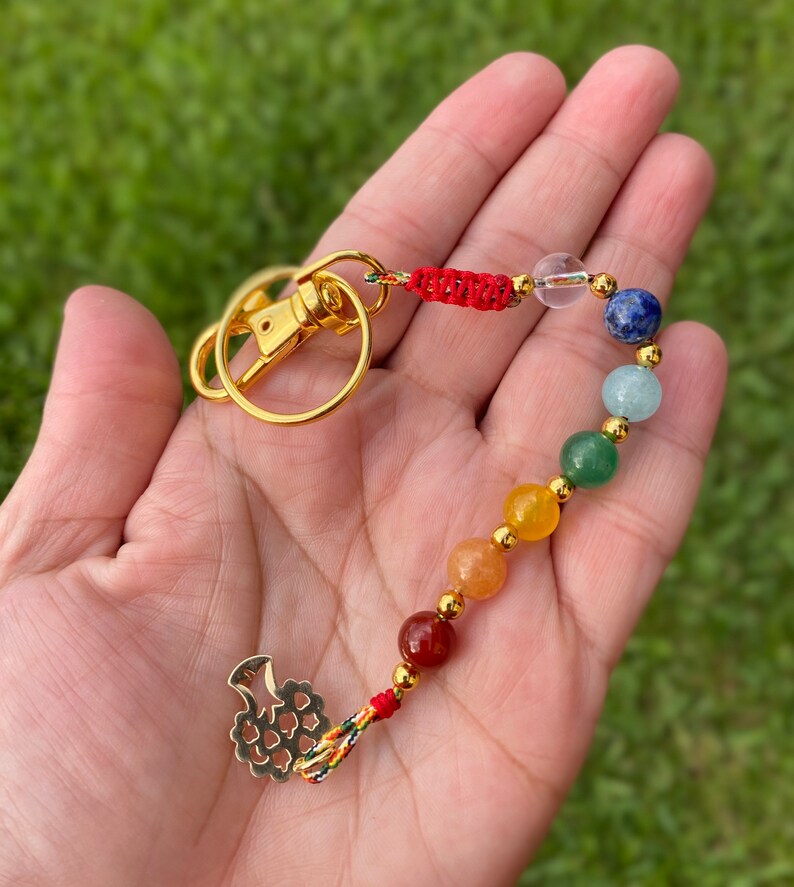 7 Chakras Keychain 7 Chakras Gift Yoga Gift Handmade - Etsy