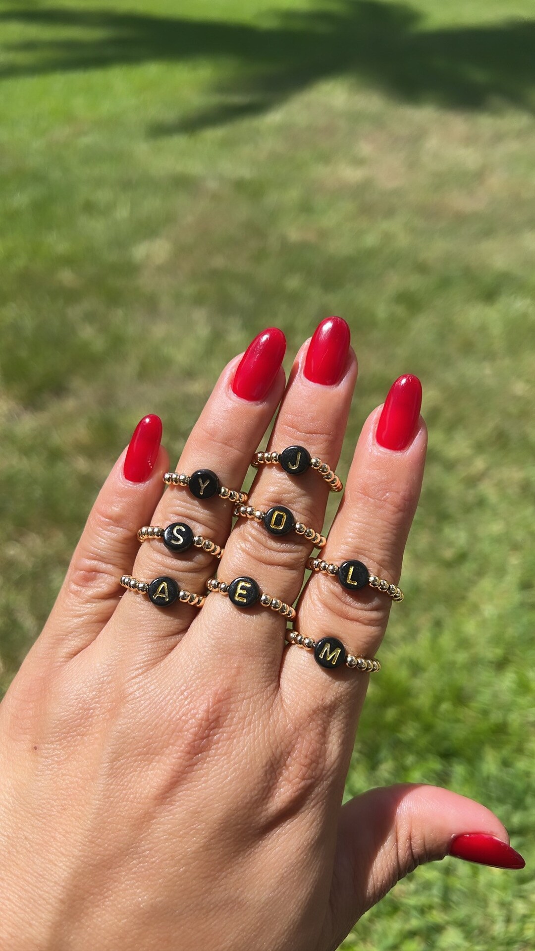 Dainty Initial Ring • Skinny Letter Ring • Custom Initial Ring • Mother ...